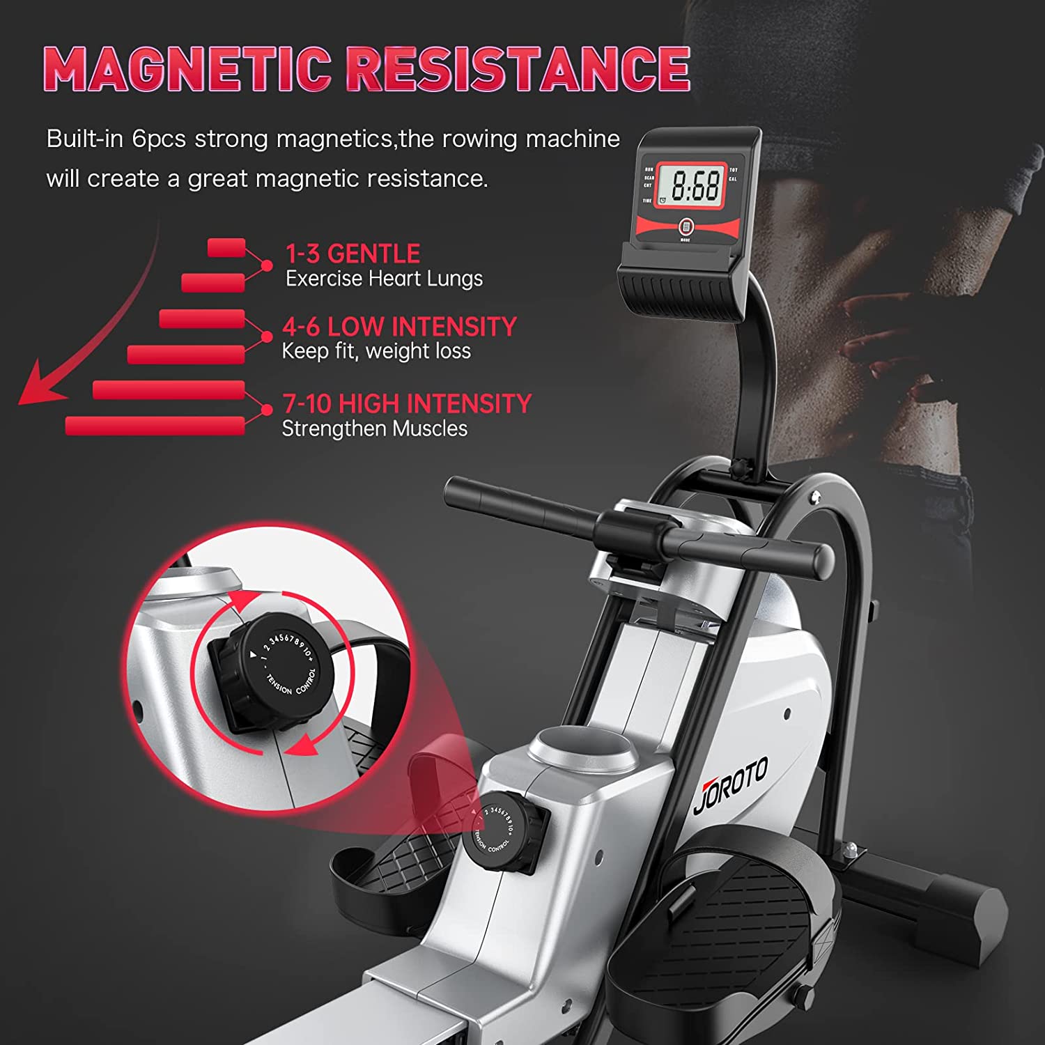 JOROTO Magnetic Rower Rowing Machine