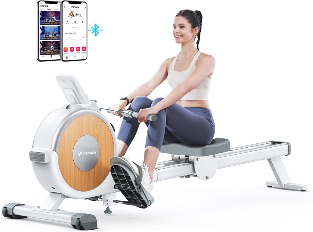 MERACH Bluetooth Magnetic Rower Machine